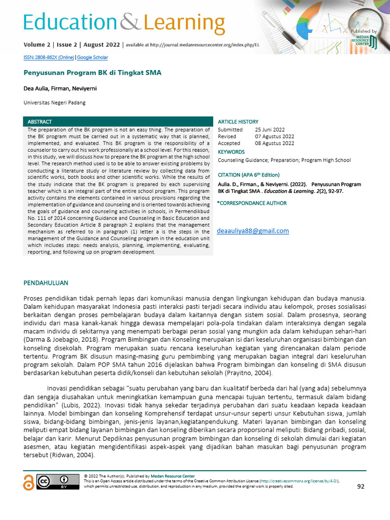 Penyusunan Program BK Di Tingkat SMA | PDF | Bisnis