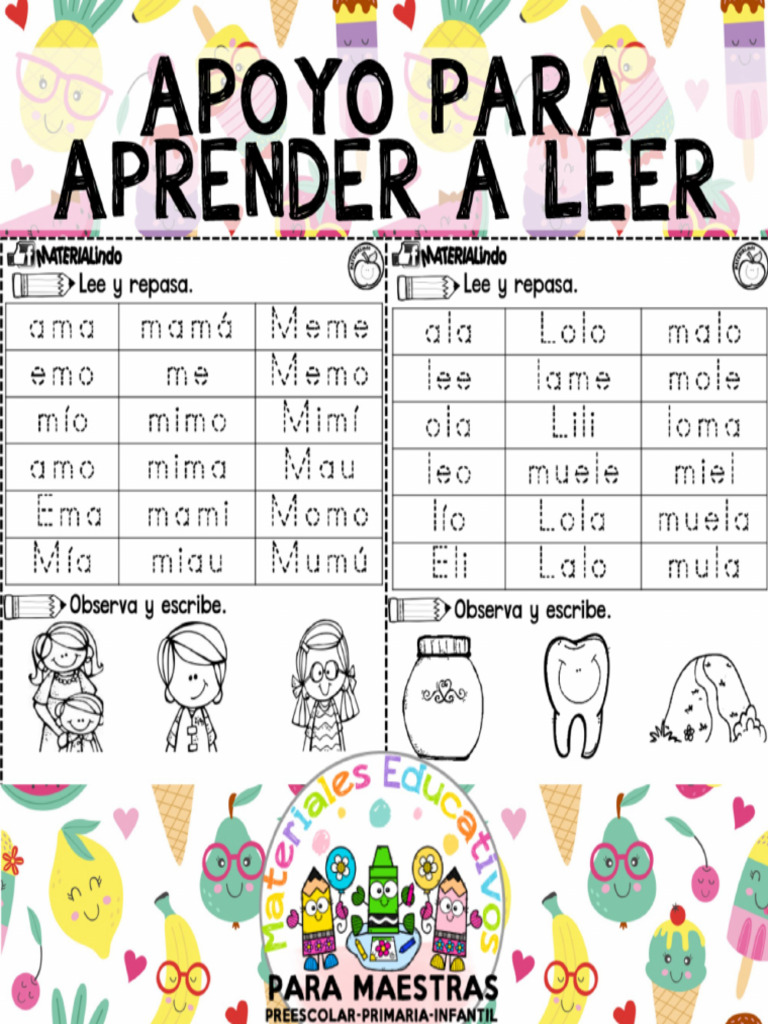 Material de Apoyo para Aprender A Leer Por Materiales Educativos ...