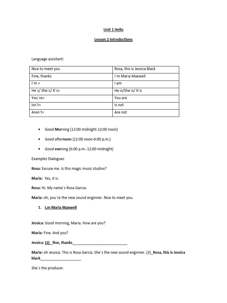 Unit 1 Hello Lesson 2and3 2listo | PDF | Language Families | Human ...