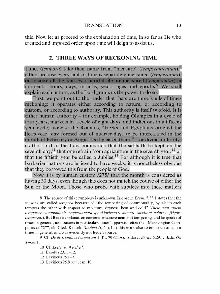 De - Temporum - Ratione - Tiempo - San Beda | PDF