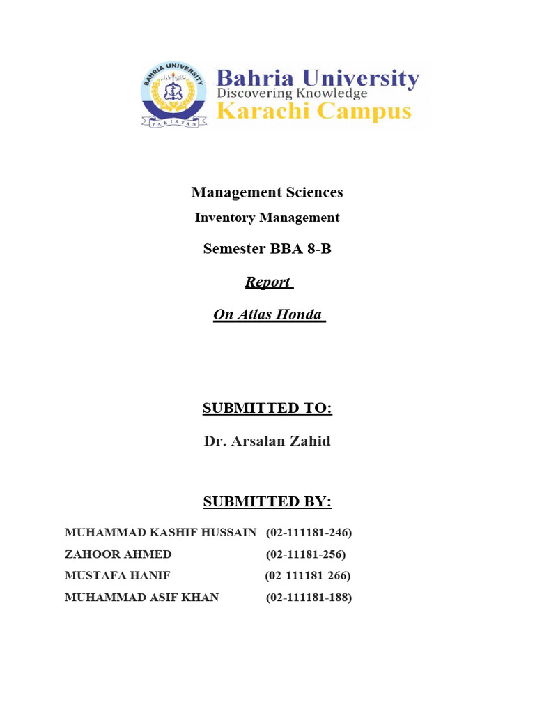 Inventory Management | PDF | Honda | Engines