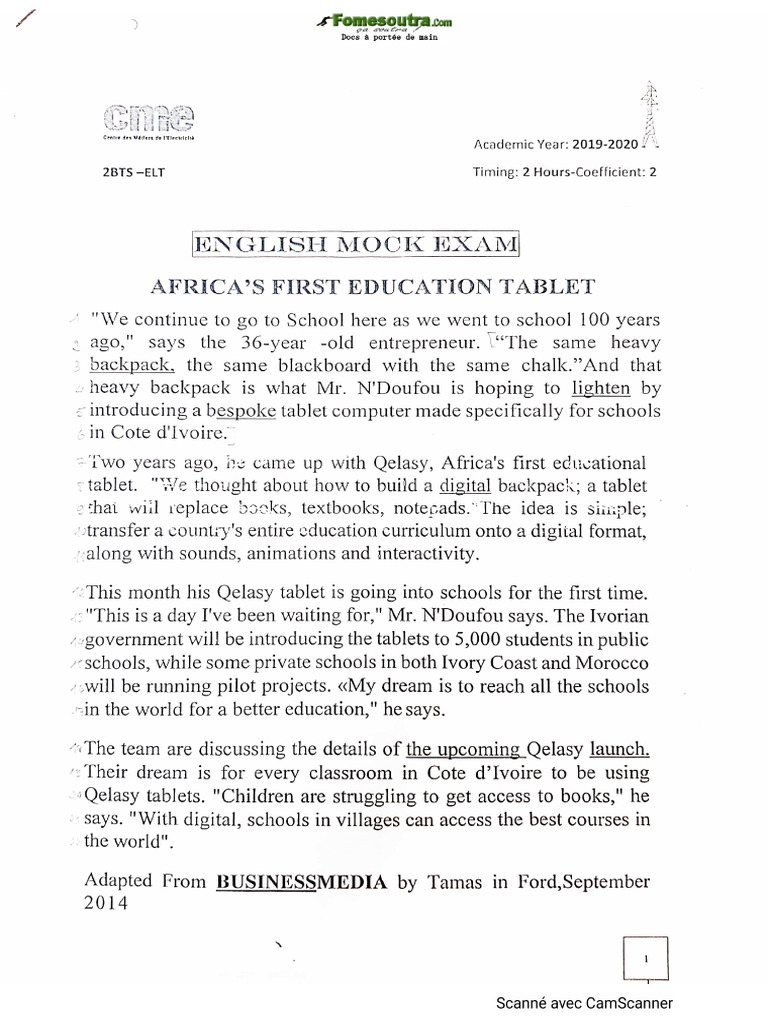 Bts Blanc Anglais | PDF