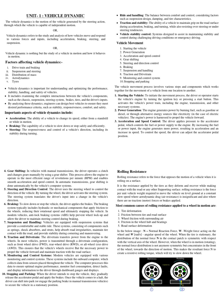 Ev Advance Unit 1 To 5 Compressed | PDF | Friction | Tire