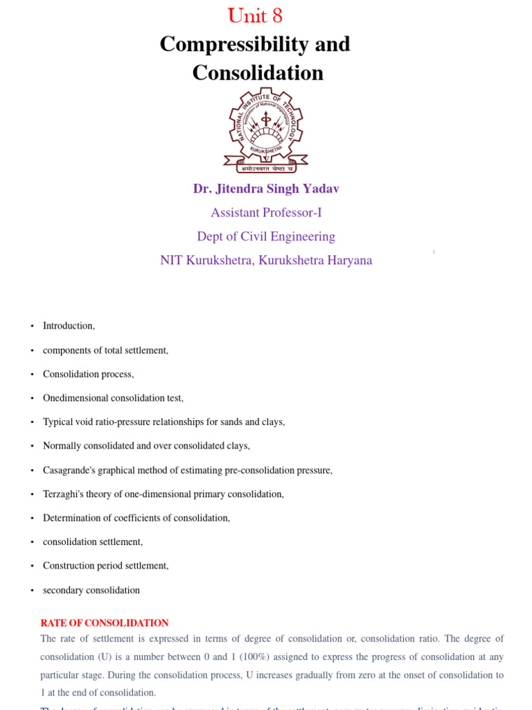 Unit-08 Compressibility and Consolidation-Part 2 - Modified | PDF ... Unit-08 Compressibility and Consolidation-Part 2 - Modified | PDF ...