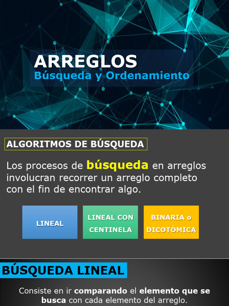 Algoritmos de Búsqueda y Ordenamiento | PDF | Matemáticas Aplicadas ...