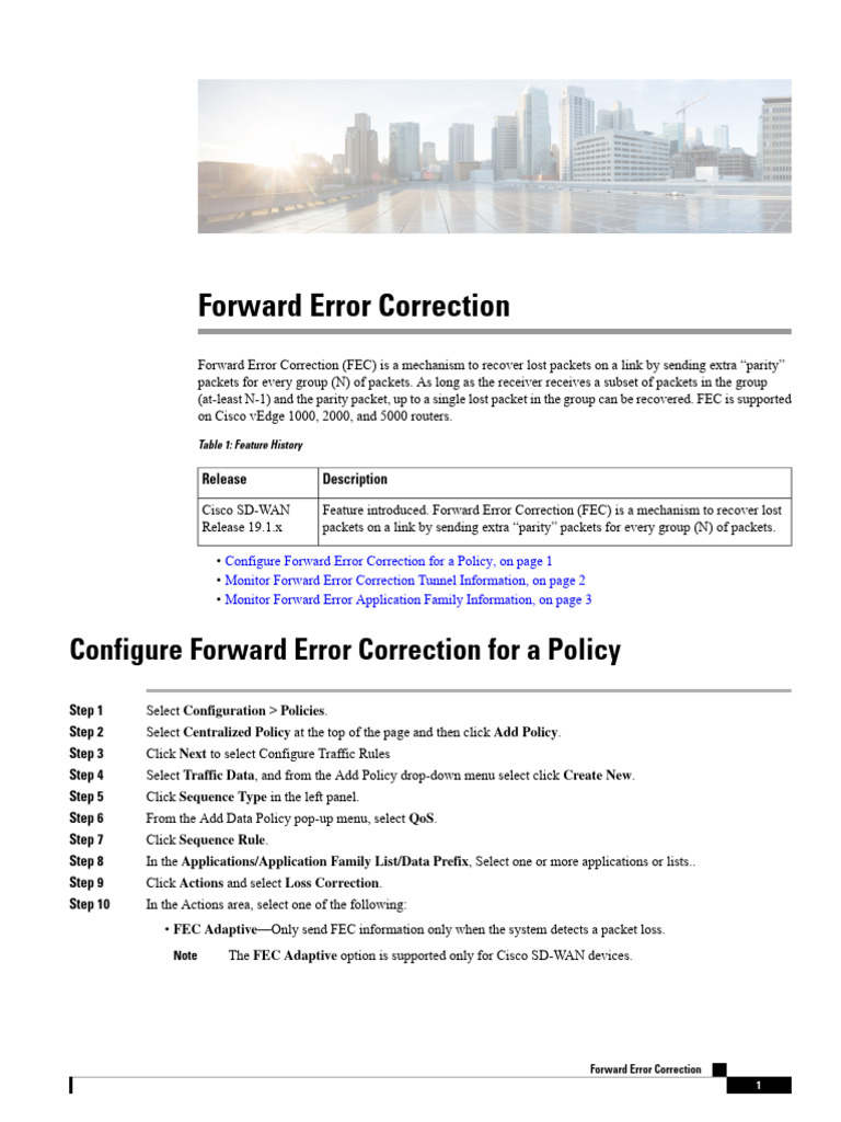 Cisco FEC Configuration Guide | PDF | Computer Network | Network ...
