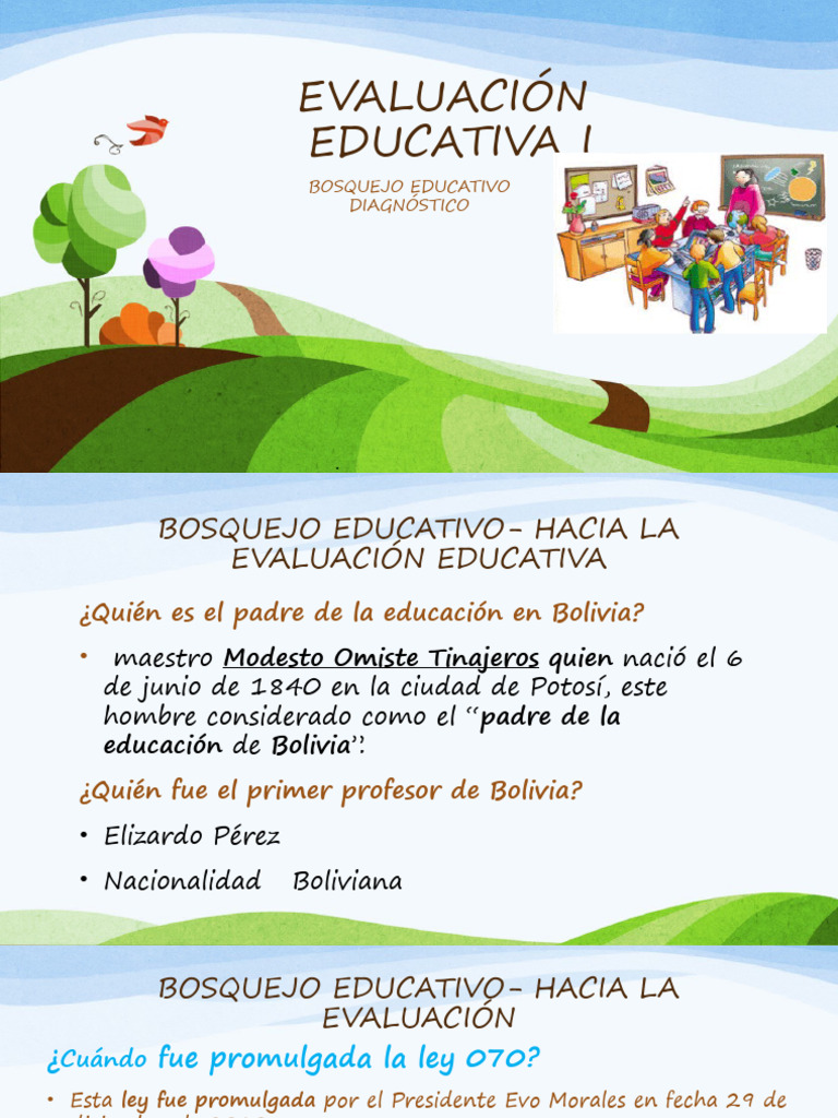 Evaluación Educativa I Bosquejo-General | PDF | Evaluación | Enseñando