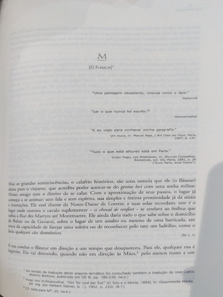 Walter Benjamin Passagens o Flaneur | PDF