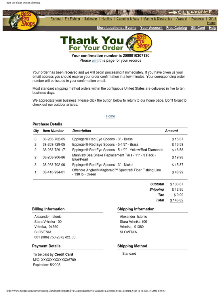 Bass Pro Shops Online Shopping | PDF | Online Shopping | Merchandising