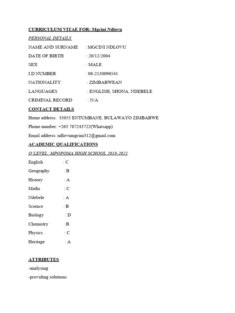 Mgcini | PDF | Wellness