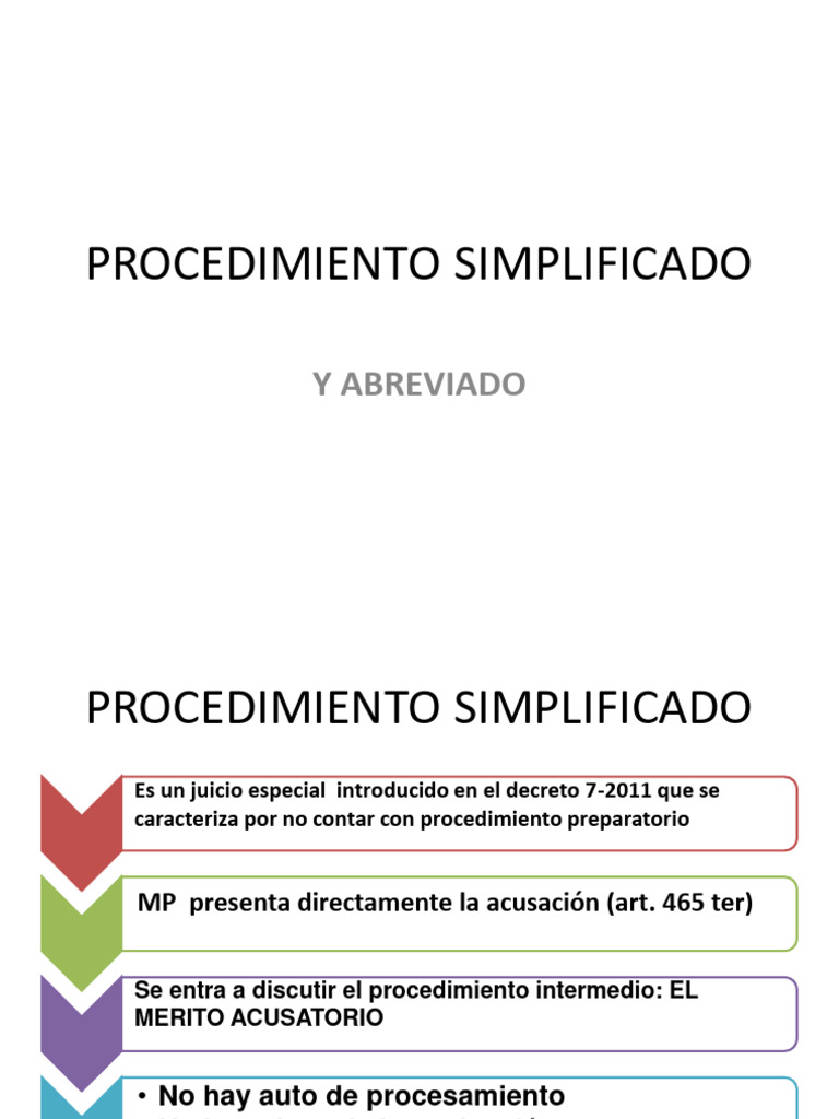 Procedimiento Simplificado en Juicios | PDF | Ley procesal | Fiscal