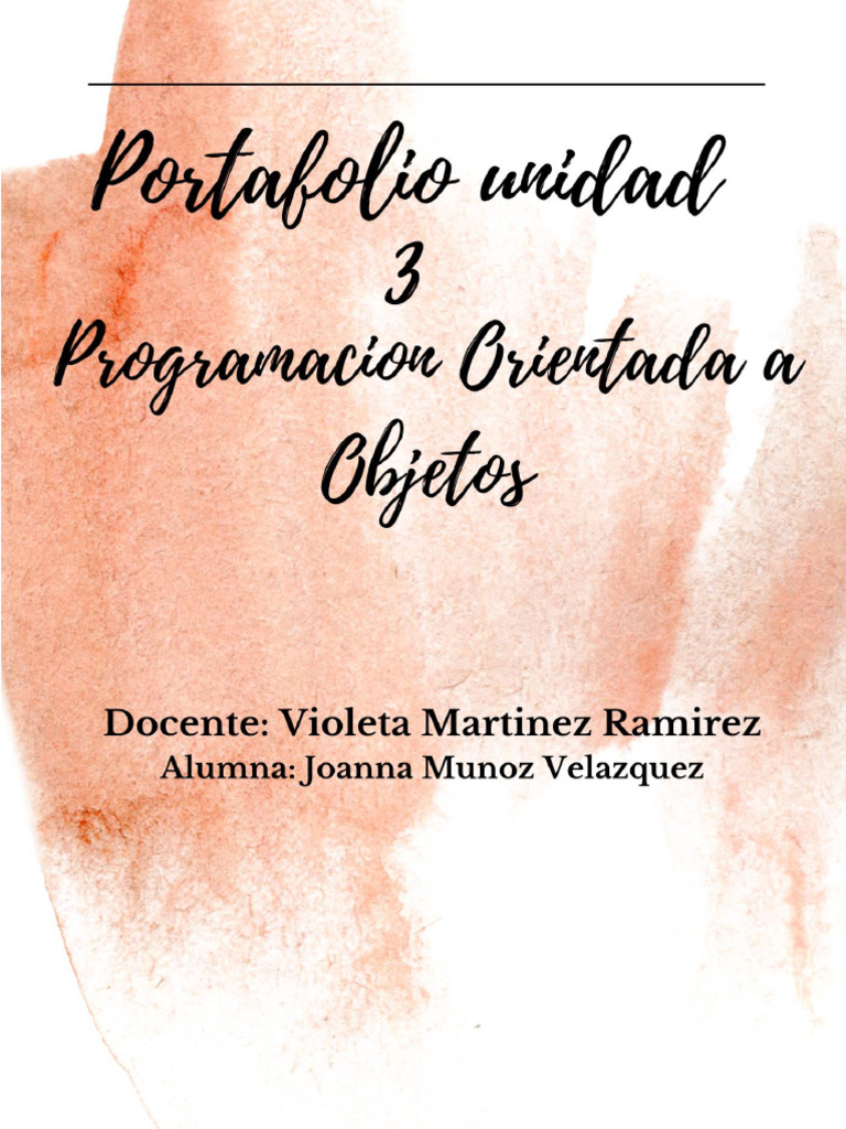 Programacion | PDF | Java (lenguaje de programación) | Constructor (Programación Orientada a ...