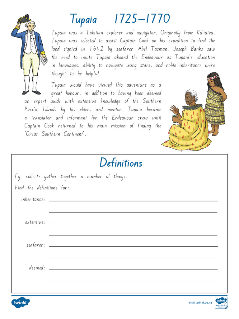 nz2 Ss 143 Tuia 250 Tupaia Activity Pack | PDF