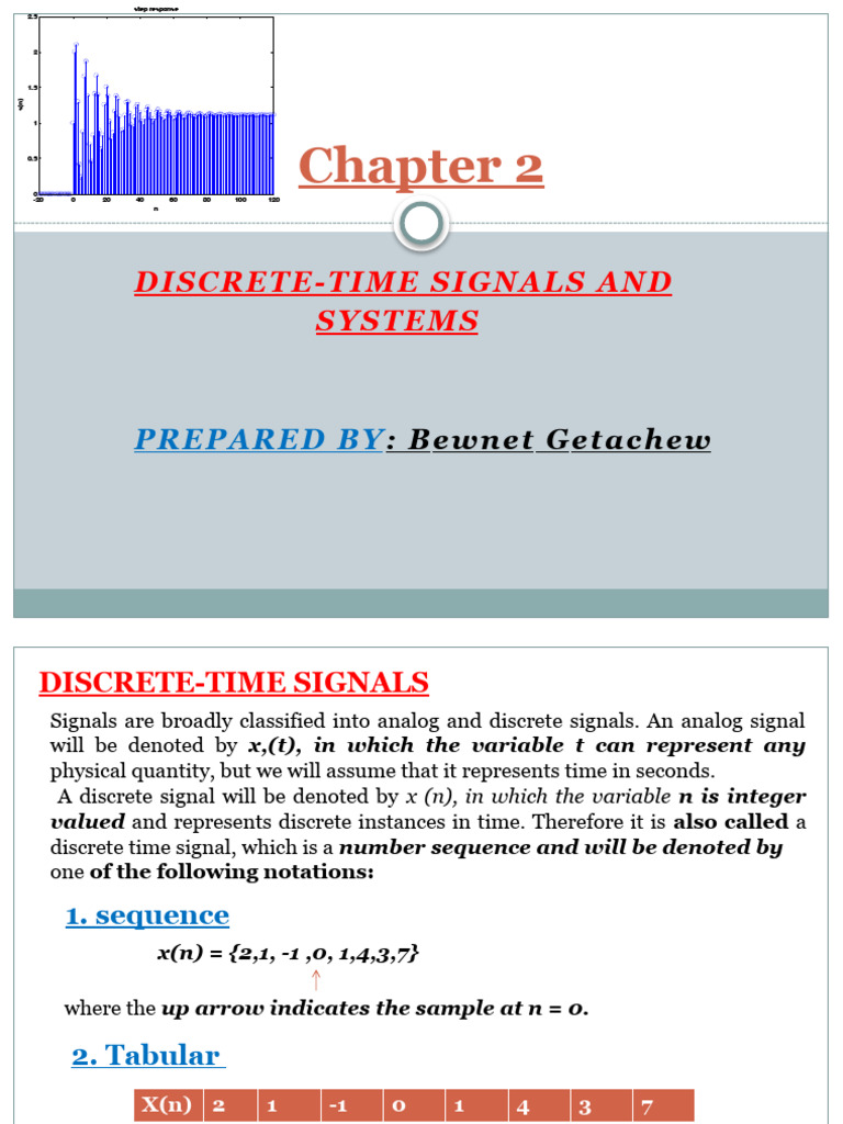 Chapter 2 Discrete Systems | PDF | Discrete Time And Continuous Time | Algorithms
