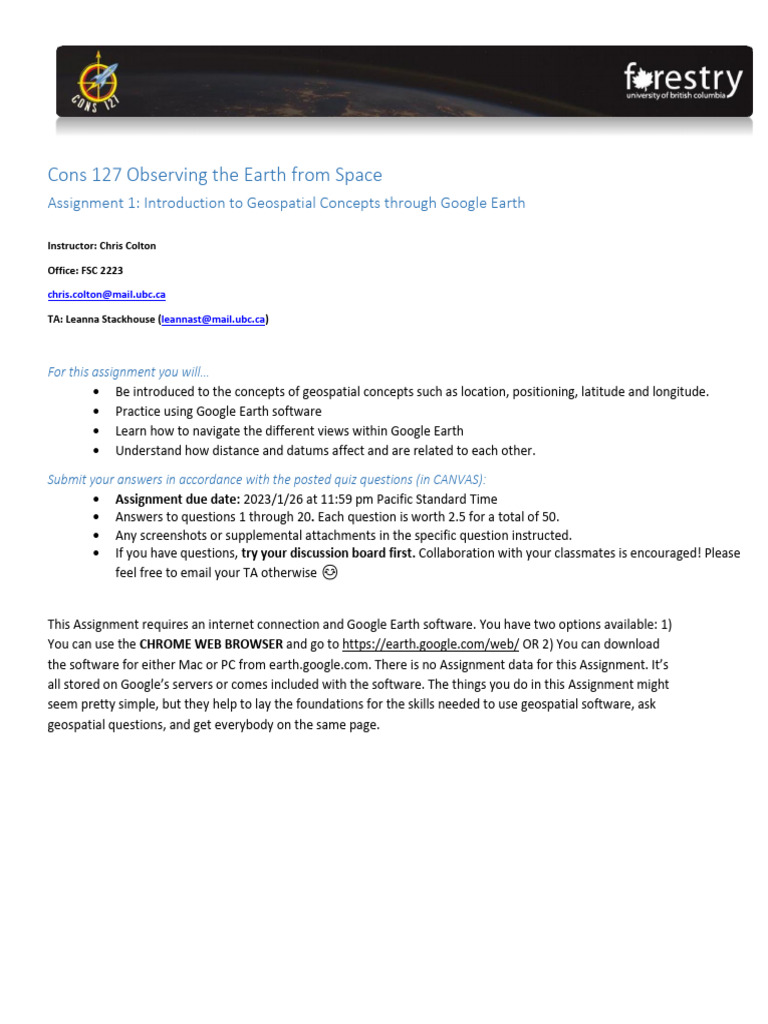 Assignment1 2023 | PDF | Latitude | Cartography