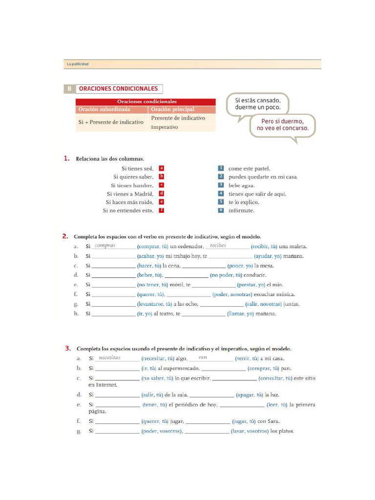Condicionales Ejercicios | PDF