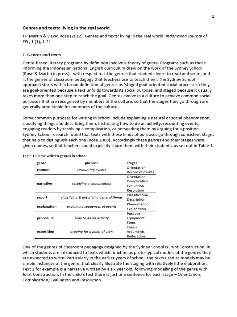 Genre-Based Literacy in Education | PDF | Lizard