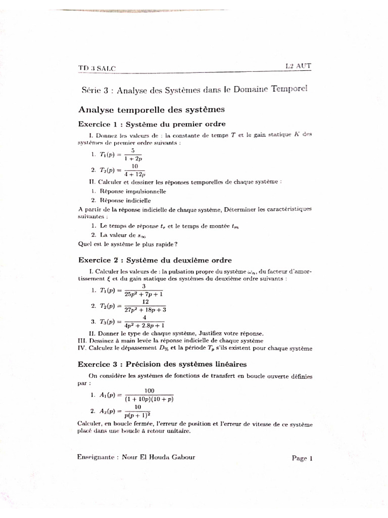 TD3 SALC Corrigé 24 | PDF