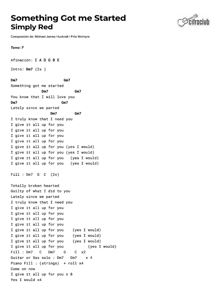 Something Got Me Started | PDF