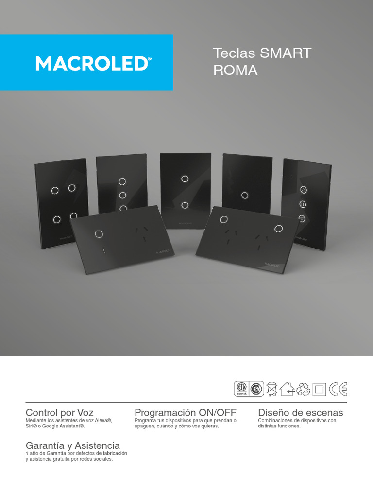 MACROLED - SMART - ROMA - Ficha Técnica | PDF | Siri | Bluetooth