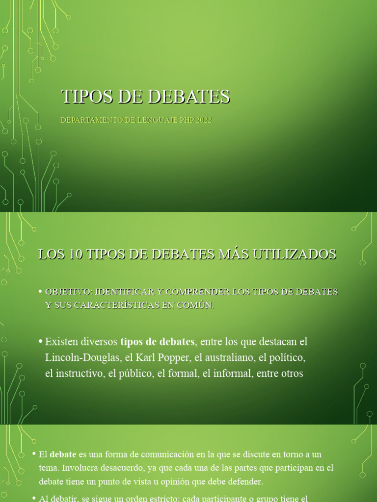 Tipos de Debates | PDF