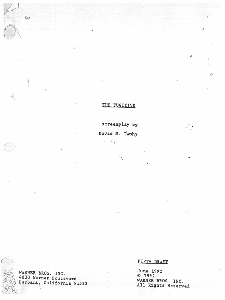 The Fugitive David Twohy 06 1992 5th Scan 2 | PDF