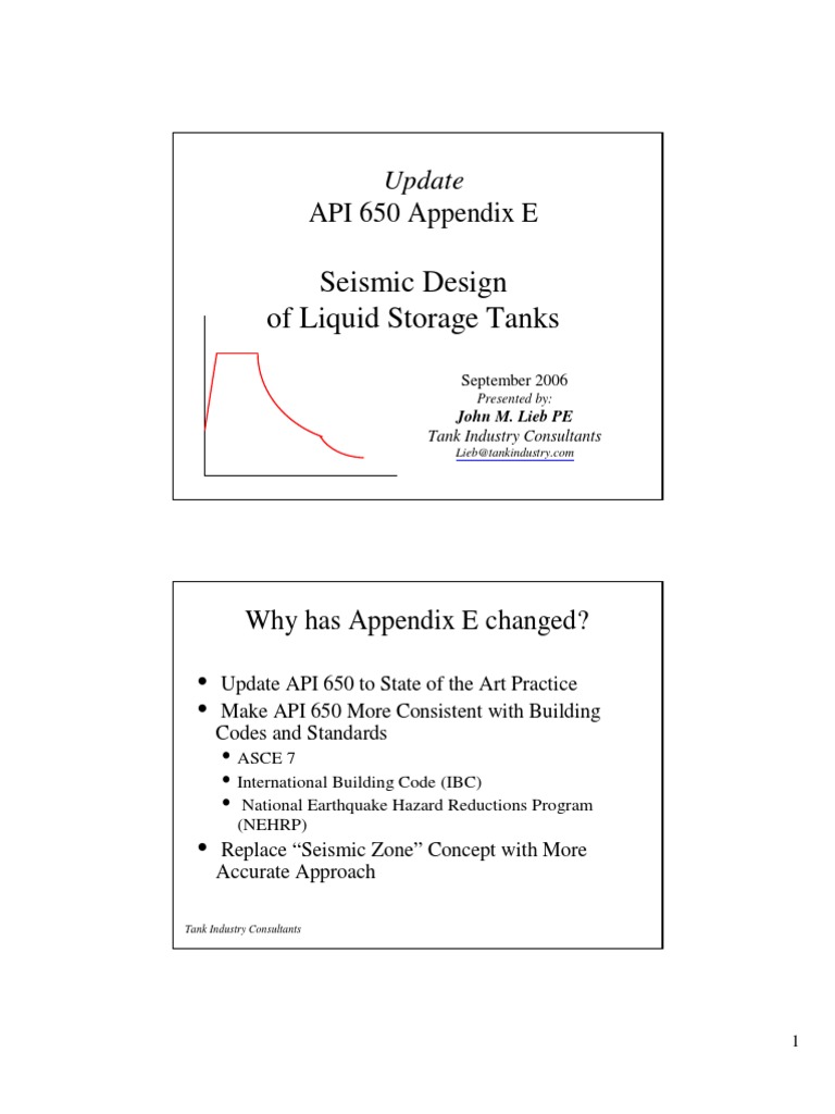 Seismic Design Updates for API 650 Tanks | PDF | Home & Garden