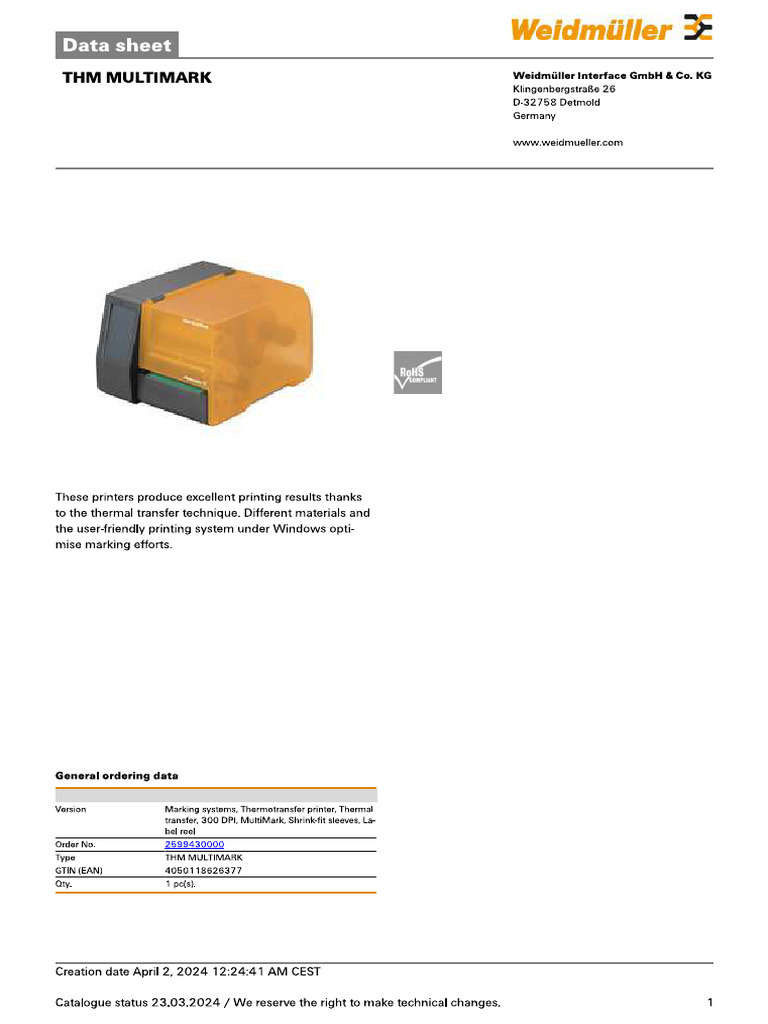 THM Multimark Manual de Usuario | PDF