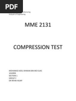 Compression Test Lab Report | PDF | Strength Of Materials | Young's Modulus