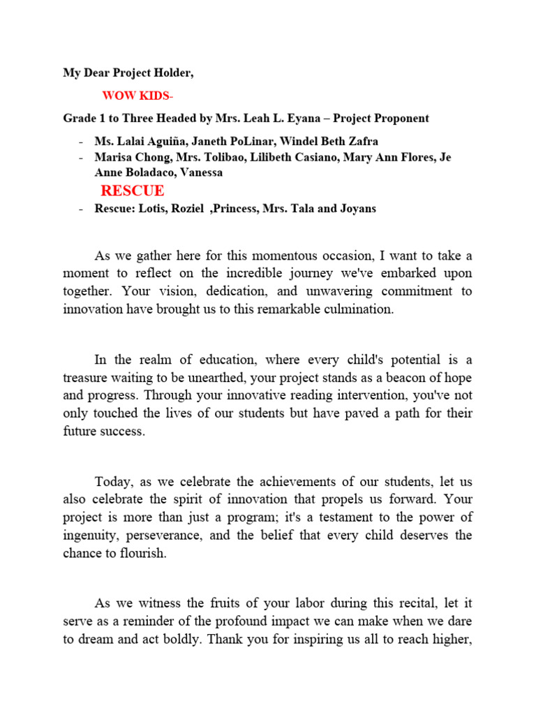 Message Recital | PDF