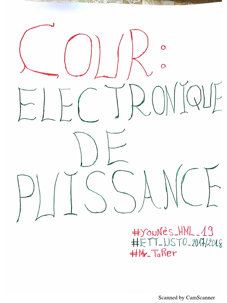 Cours Electronique de Puissance | PDF
