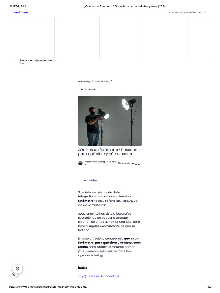 ¿Qué Es Un Fotómetro - Descubre Sus Variedades y Usos (2024) | PDF ...