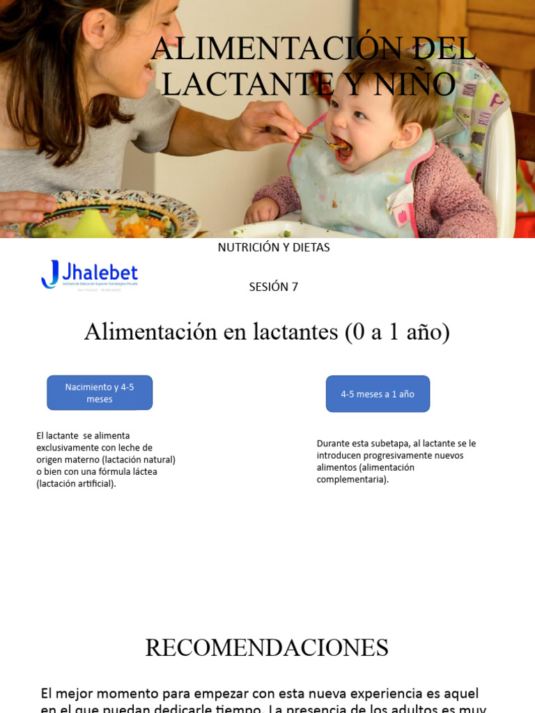 Alimentación Del Lactante y Niño | PDF | Digestión | Amamantamiento