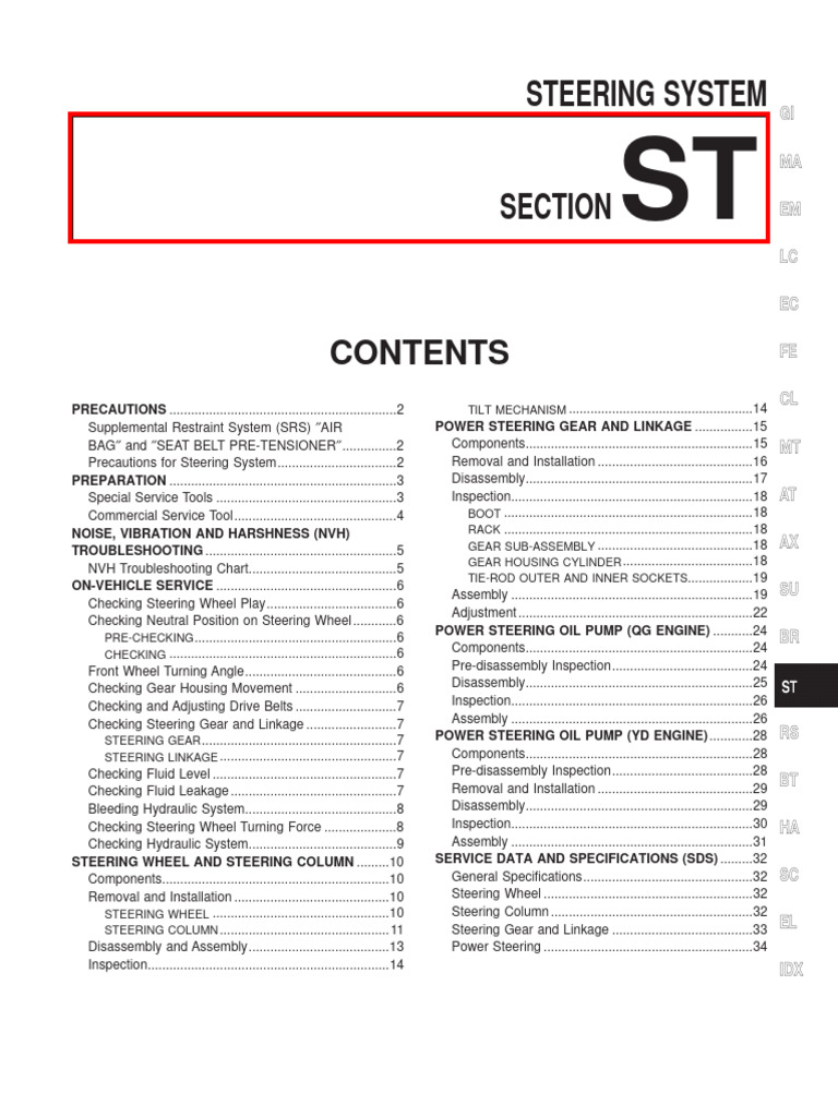 Steering System: Tilt Mechanism | PDF | Airbag | Steering