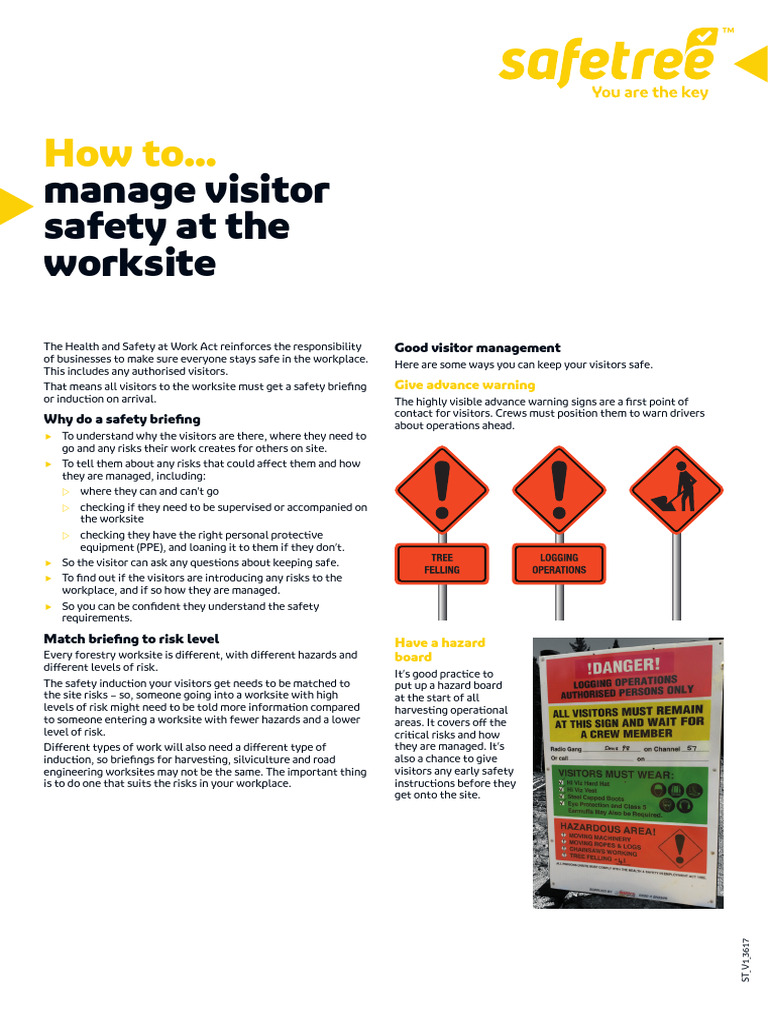 Visitor Safety Management at Worksites | PDF | Risk | Safety