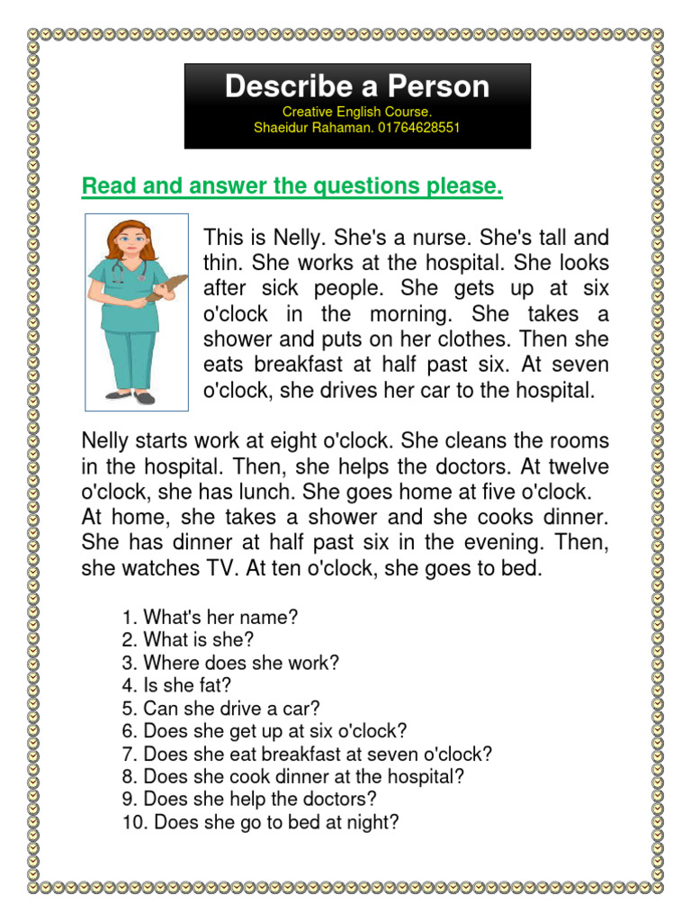 Describe A Specific Topic Homework | PDF | Wellness