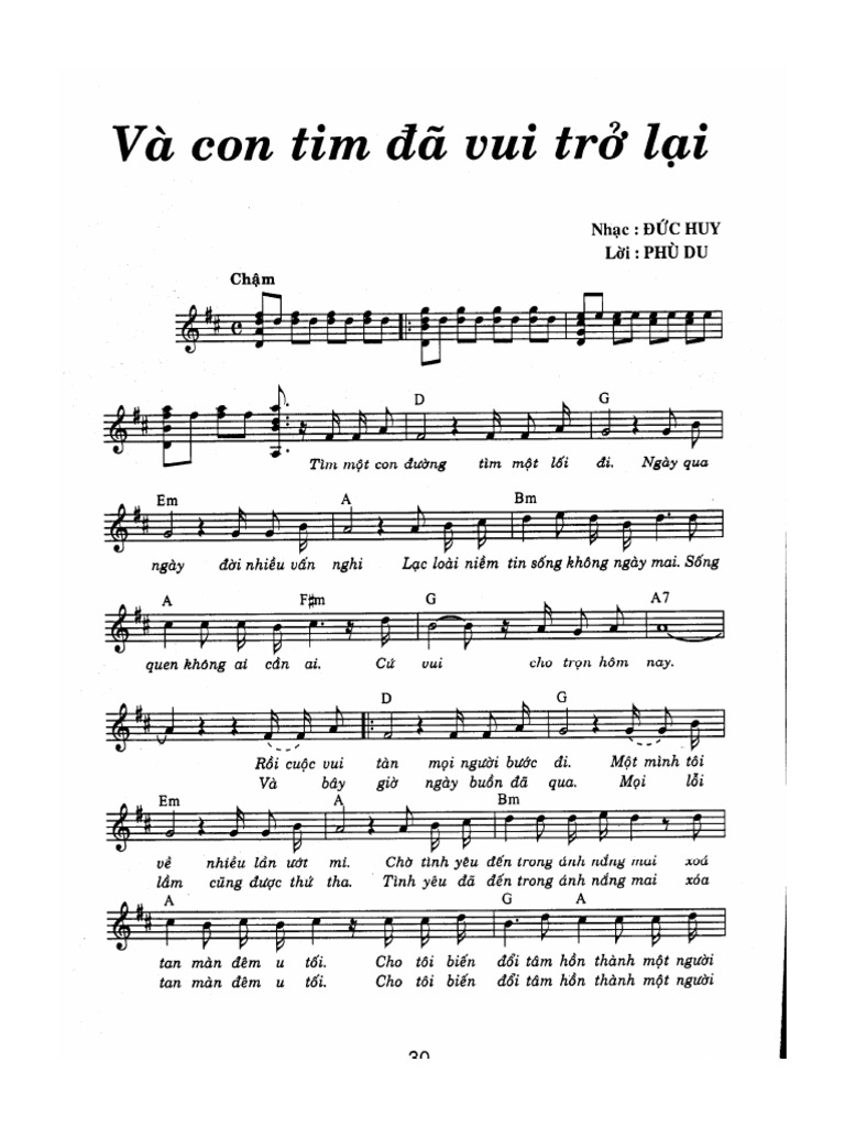 Va Con Tim Da Vui Tro Lai - Duc Huy | PDF