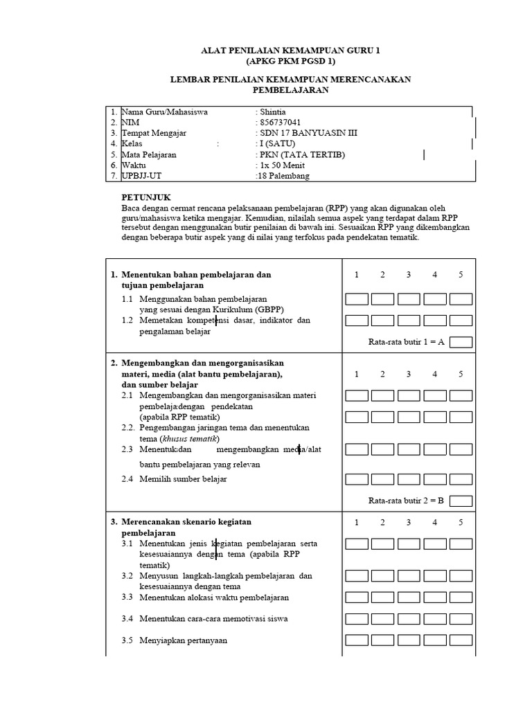 Apkg 1 Dan 2 PKN Tata Tertib | PDF