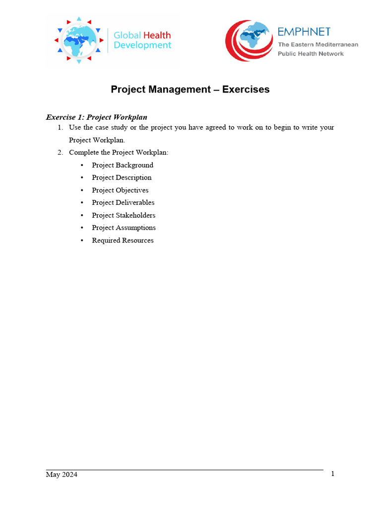 3.3.12 FETP-SDN Project Management Exercises | PDF