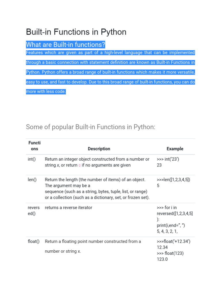 Built in Function in Python by Mahesh | PDF | Parameter (Computer ... Built in Function in Python by Mahesh | PDF | Parameter (Computer ...
