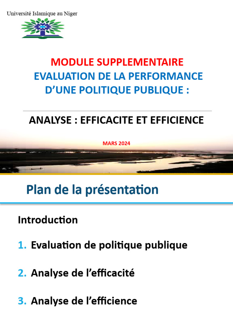 Session 5 Evaluation de Performance | PDF | Analyse politique