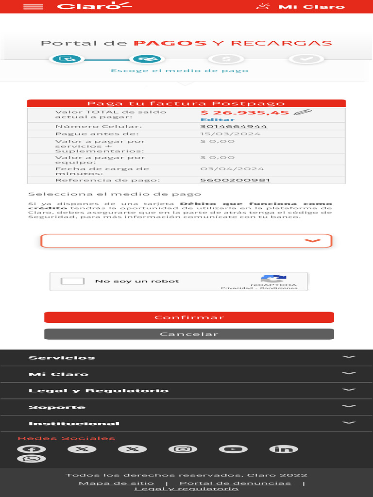 Portal Pagos Claro | PDF