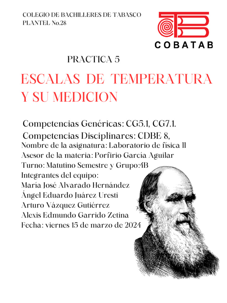 Prac5 Fisica 4B MT | PDF | Fahrenheit | Celsius