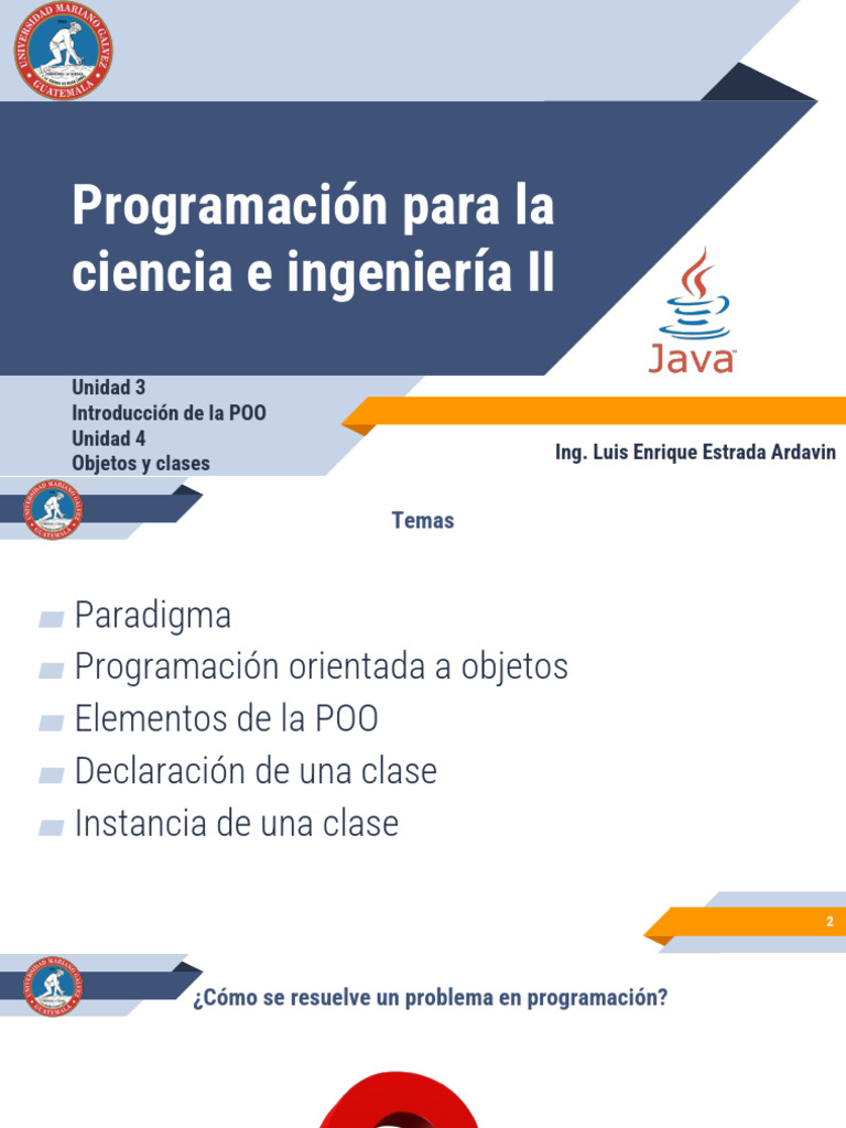 03-04 Introducción A La POO, Objetos y Clases | PDF | Programación orientada a objetos | Objeto ...