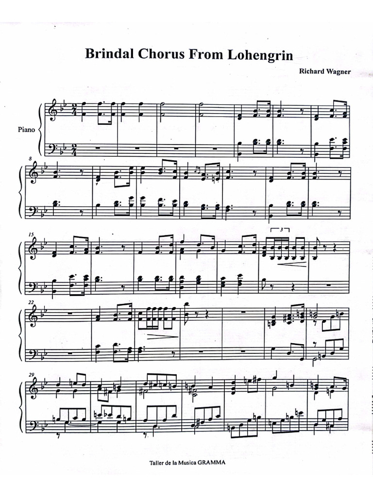 Brindal Chorus From Lohengrin | PDF