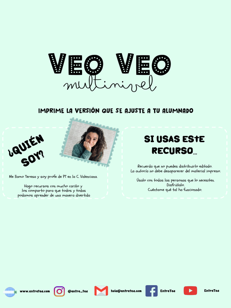 Veo Veo Letras Silaba Palabra | PDF | Artes del Lenguaje y Comunicación