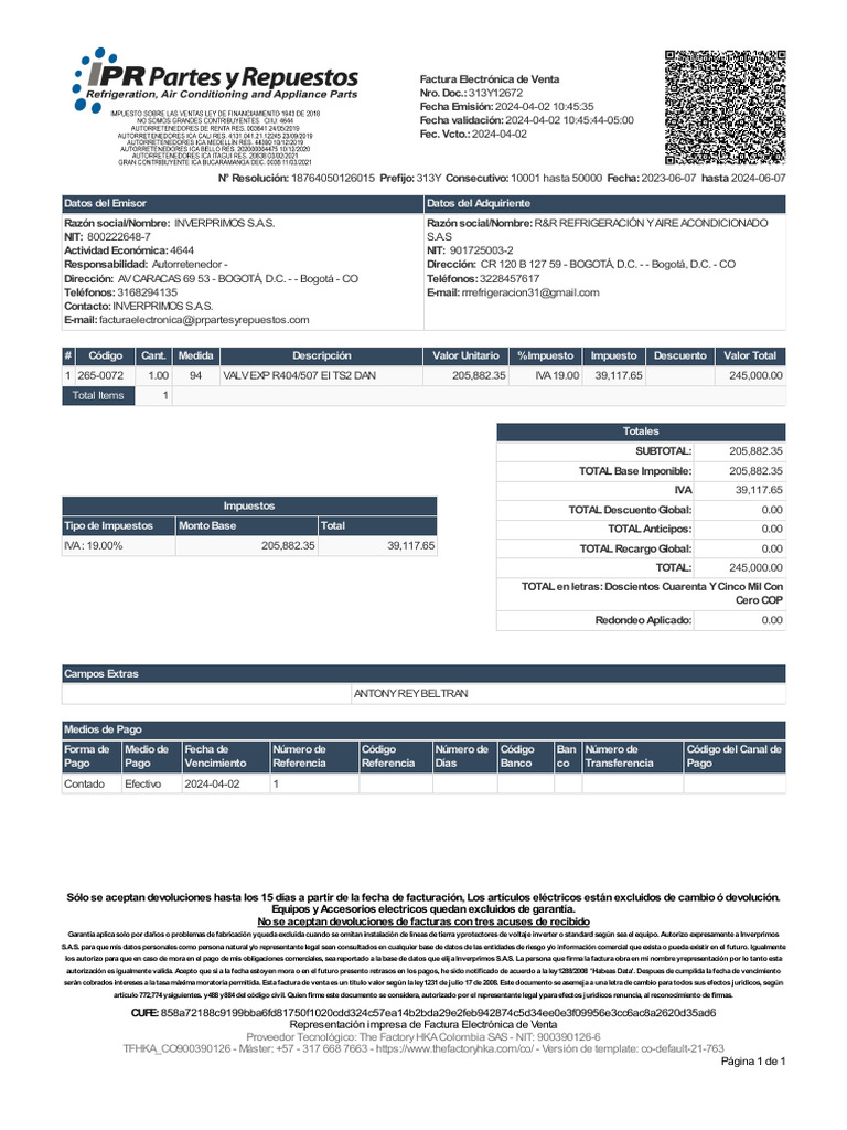 Fe 313y12672 Inverprimos | PDF