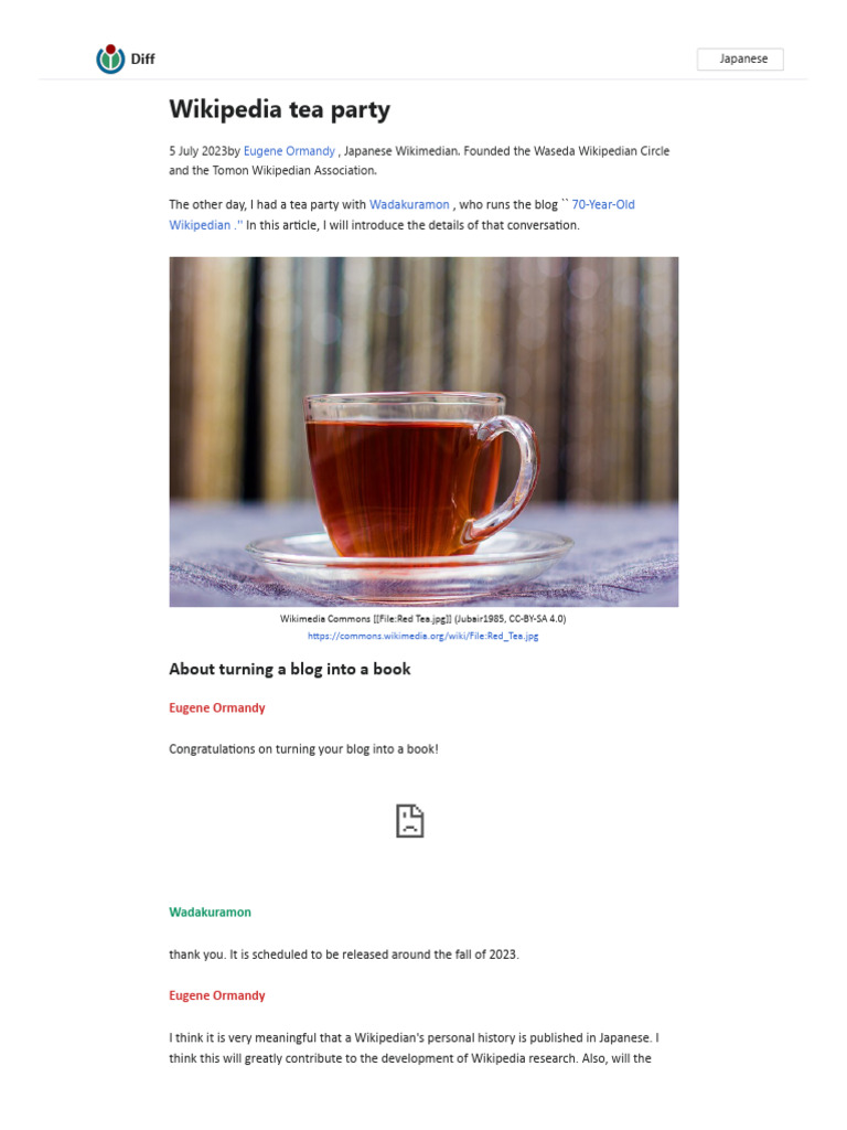 Wikipedia Tea Party | PDF | Wikipedia | Creative Commons License