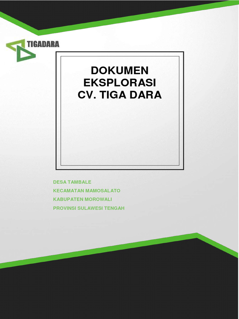 Laporan Eksplorasi CV. Tiga Dara | PDF | Griya & Taman | Sains & Matematika