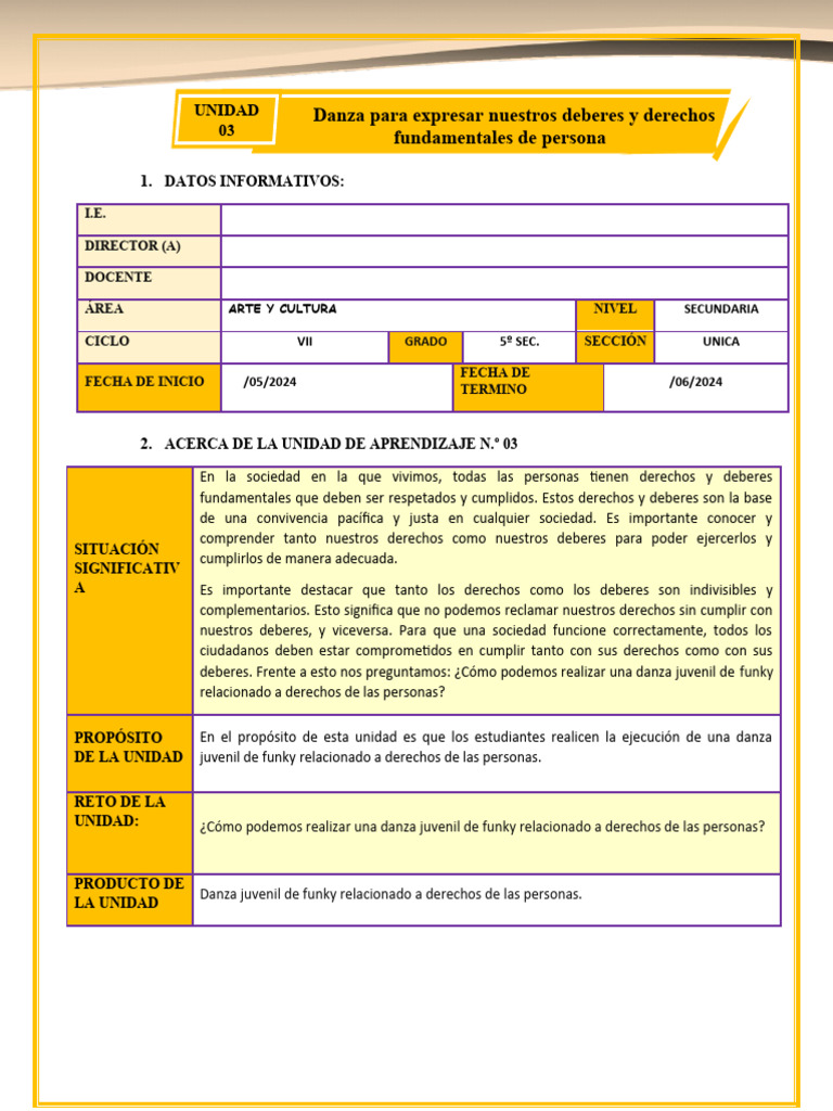 Danza Funky: Derechos y Deberes | PDF | Bailes | Aprendizaje